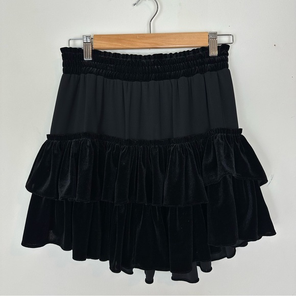 Misa Los Angeles | Skirts | Misa Los Angeles Tiered Velvet Skirt | Poshmark
